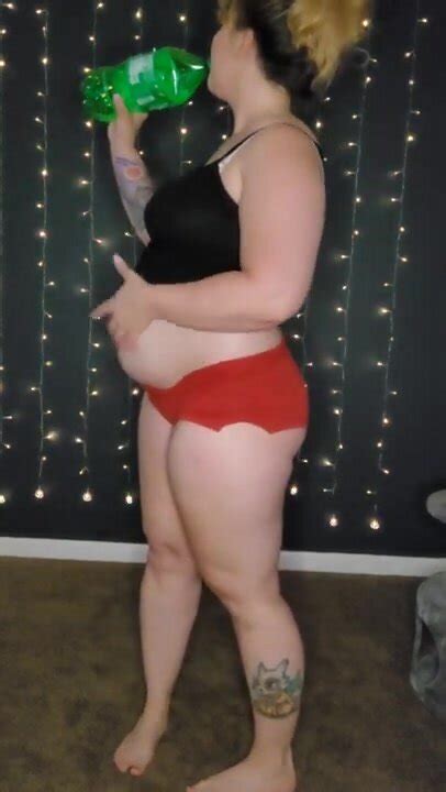Chubby Girl Chugging Refri Your Fat Belly