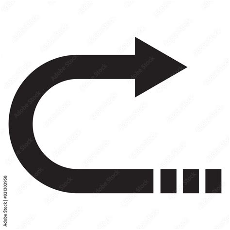 Arrow Sign Icon Turn Back Vector Icon Black Go Back Return Arrow Icon