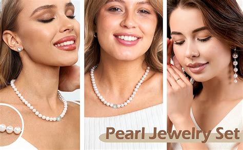 Medojo 18 Pcs Jewelry Set For Women Simulated Pearl