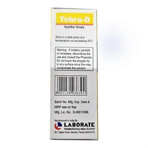 Tobra D Eye Drops At Rs 50piece टोब्रामाइसिन आई ड्रॉप In Surat