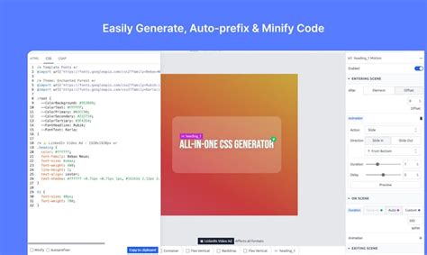All In One Css And Gsap Generator Elevate Your Web Design With The Ultimate Css Generator Tool