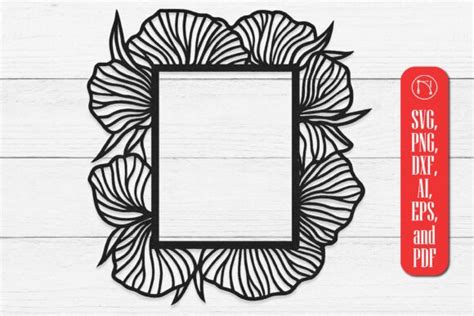 Cricut Floral Metal Frame Svg Cut File · Creative Fabrica