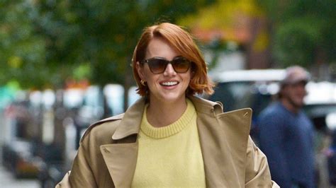 Emma Stone Wears Mesh Pumps On The Bugonia Press Tour In New York