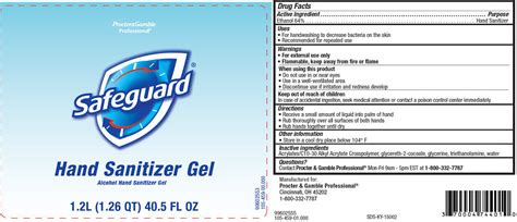 Safeguard Hand Sanitizer Alcohol Gel