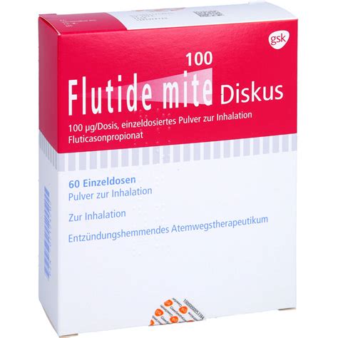 Flutide Mite 100 Diskus Pulv 60 St Auf E Rezept Kaufen Aponeo