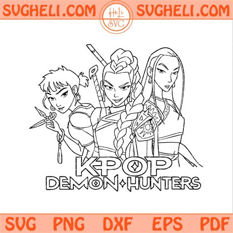 Kpop Demon Hunters Huntrix Girl Silhouette Svgkpop Idol Svg
