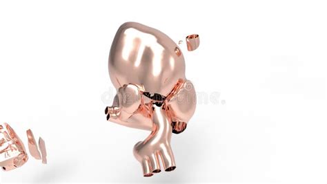 exploding heart of gold 3d animation stock video video of disease