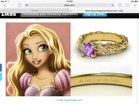 Repunzel Ring Gioielli Disney Fedi Nuziali Disney Anelli Disney