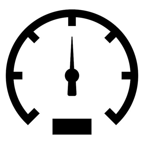 Speedometer Glyph Style Set Free Vector