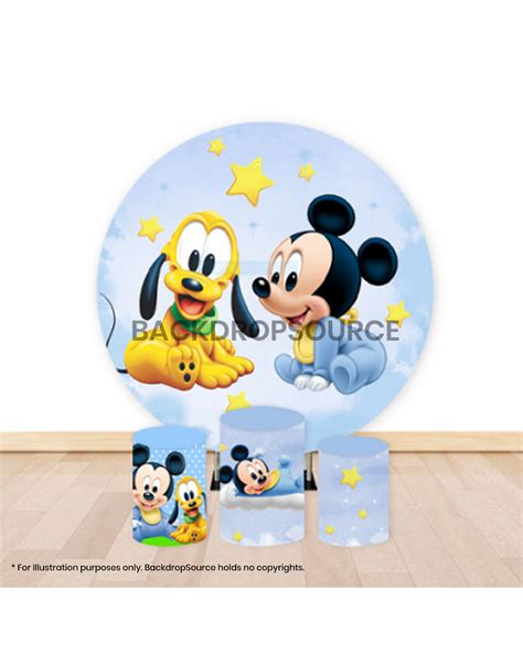 Customized Fabric Print Round Backdrop Kits With Counter Backdropsource Canada