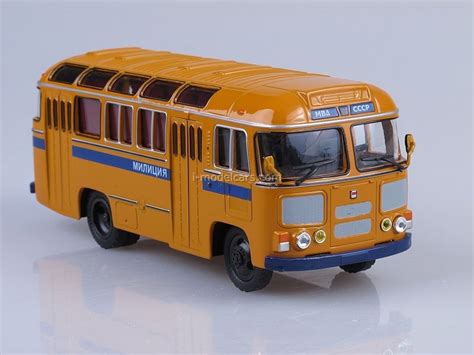 MODEL CARS PAZ-672 Police Soviet Bus 1:43