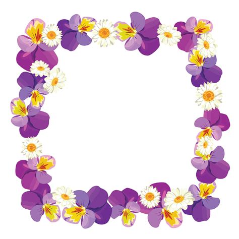 Floral Empty Frame On White Background 444882 Vector Art At Vecteezy