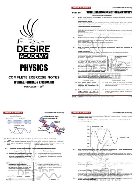 Physicscomplete Notes Pdf Waves Wavelength
