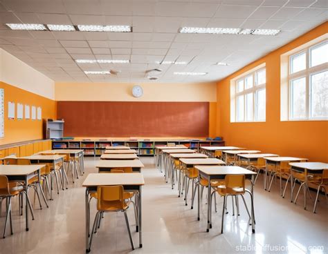 Modern School Interior Stable Diffusion Online