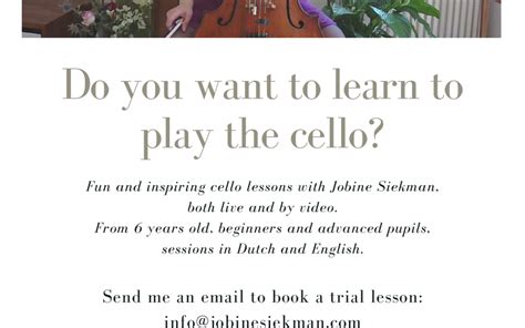 Cello Lessons Jobine Siekman