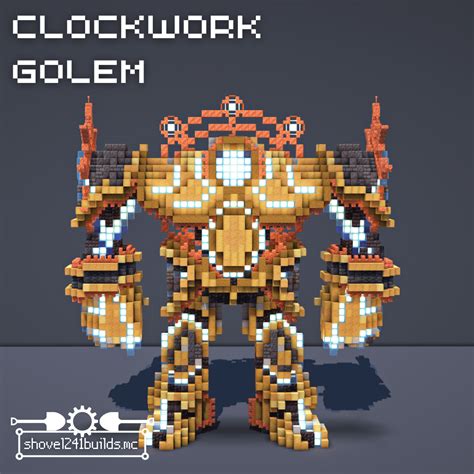 Heres A Clockwork Golem I Built Yesterday R Minecraftbuilds