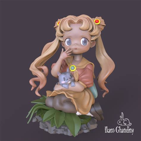 Stl File Chibi Usagi Sailor Moon 🌙・3d Print Model To Download・cults