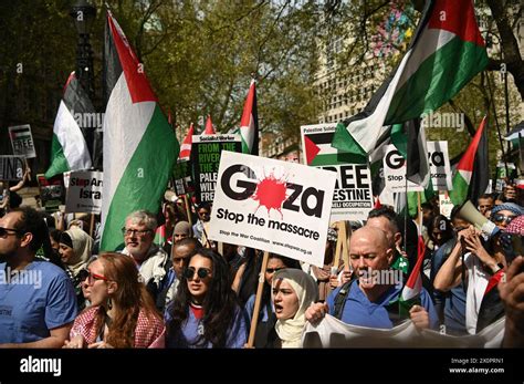 Russell Square London Uk 13th Apr 2024 Thousands March To Stop
