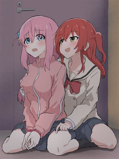 Gotoh Hitori And Kita Ikuyo Bocchi The Rock Drawn By Mechakakuman