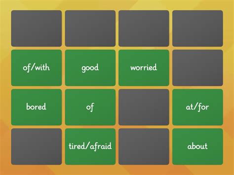 Prepositional Phrases With Adjectives Matching Pairs