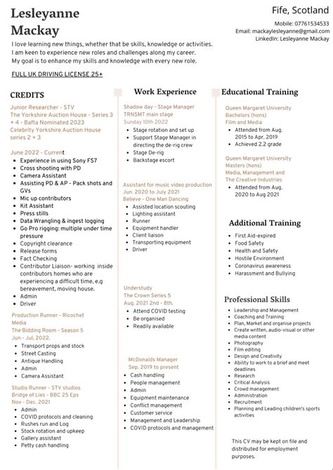 Lesleyanne Mackay On Linkedin Updated My Cv With My Shooting
