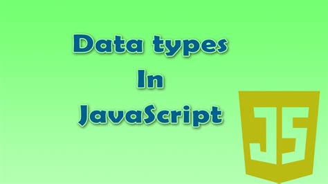 4 Data Types In Javascript Youtube