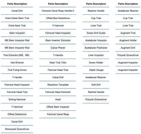 Hip System Instruments Infinitmed