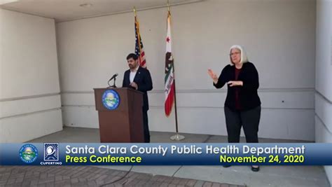 County Of Santa Clara Public Health Dept Press Conference November