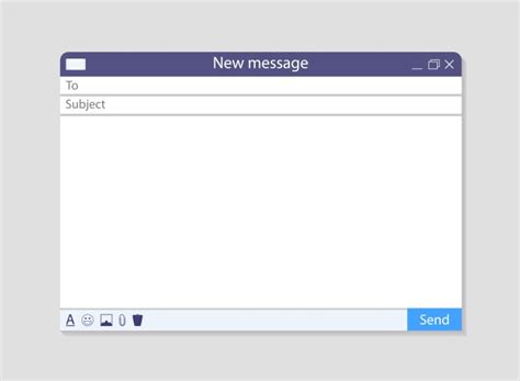 Email Message Window Mail App Interface Mailings Vector Image