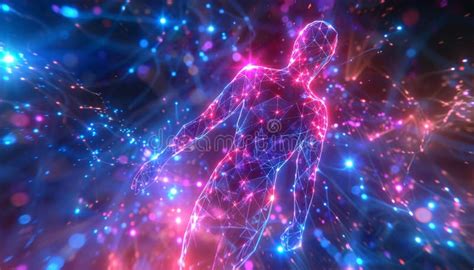 Glowing Holograms Displaying The Human Body S Anatomy Stock Illustration Illustration Of Tech