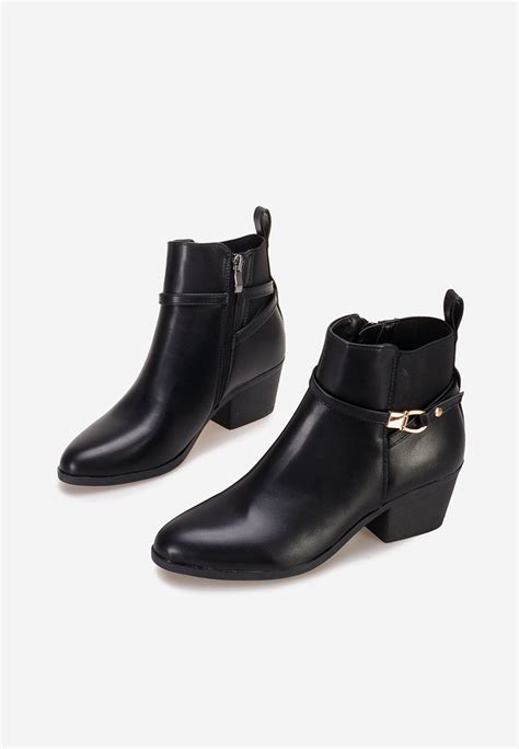 Μποτάκια με χοντρό τακούνι Odelina Μαύρα Zapatos