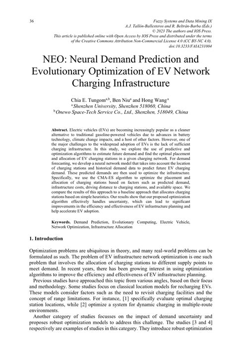 Pdf Neo Neural Demand Prediction And Evolutionary Optimization Of Ev