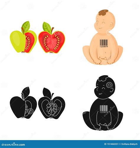 Isolated Object Of Test And Synthetic Logo Collection Of Test And Laboratory Stock Symbol For