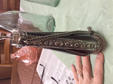 Silver And Ruby Glass Flask Collectors Weekly