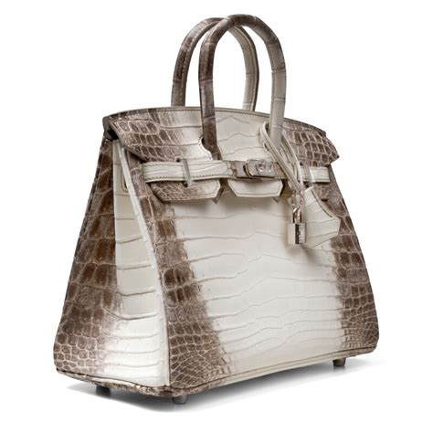 Hermès White Matte Crocodile Niloticus Himalaya Birkin 25 18k White