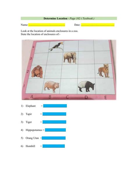 Location Activity Live Worksheets