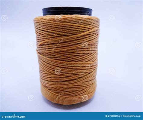 Toss Rope On White Background Isolated Isolated Embroidery Thread Yarn