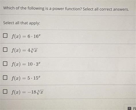 [answered] which of the following is a power function select all kunduz