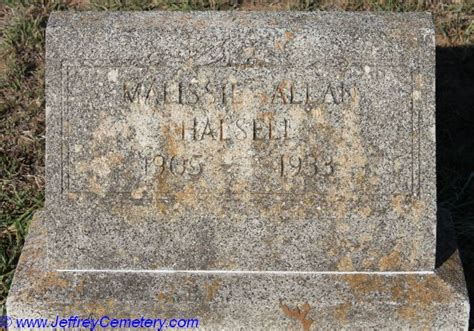 Halsell Mallise Allen Jeffrey Cemetery