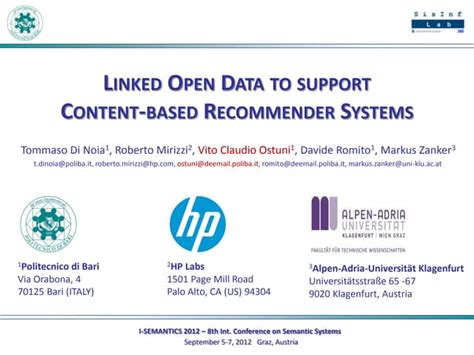Linked Open Data To Support Content Based Recommender Systems I