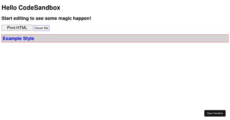 Element Hoc Codesandbox Element Hoc Codesandbox