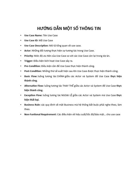 Use Case Template Tính Năng Rút Tiền Pdf