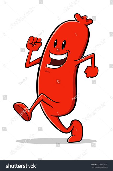 Sausage Cartoon Character Stock Vector Royalty Free 240316852