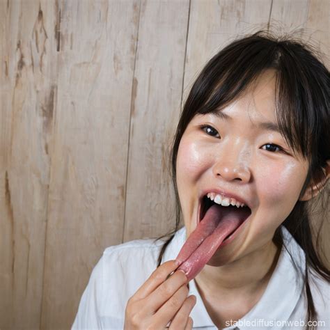 Cute Smile With Split Tongue Japanese Woman Stable Diffusion Online