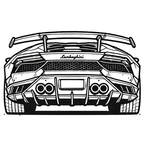 Christmas Lamborghini Coloring Page