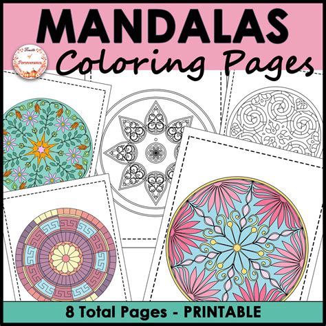 Printable Flower Mandala Coloring Pages 2025