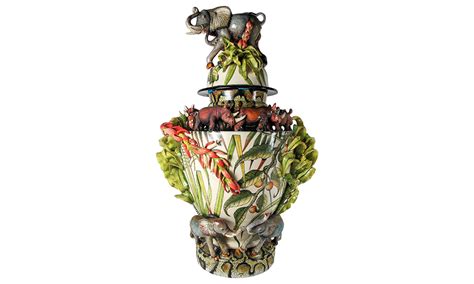 005107 Pachyderms In Peril Urn By Wiseman Ndlovu Silo Wmoda Wiener