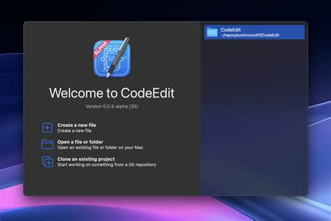 Refactor Welcome UI To Adapt To That Of Xcode Issue CodeEditApp CodeEdit GitHub