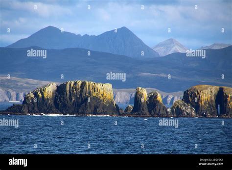 Alaska Coast Of Unga Island Aleutian Islands United States Stock