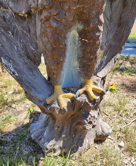 Large Plaster Composition Bald Eagle Yard Decor 15563